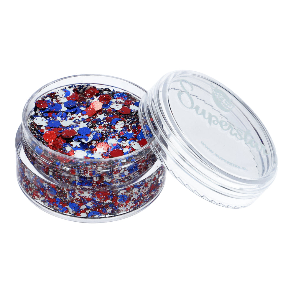Superstar Chunky Glitter Cream – Red White & Blue Face & Body Glitter ...