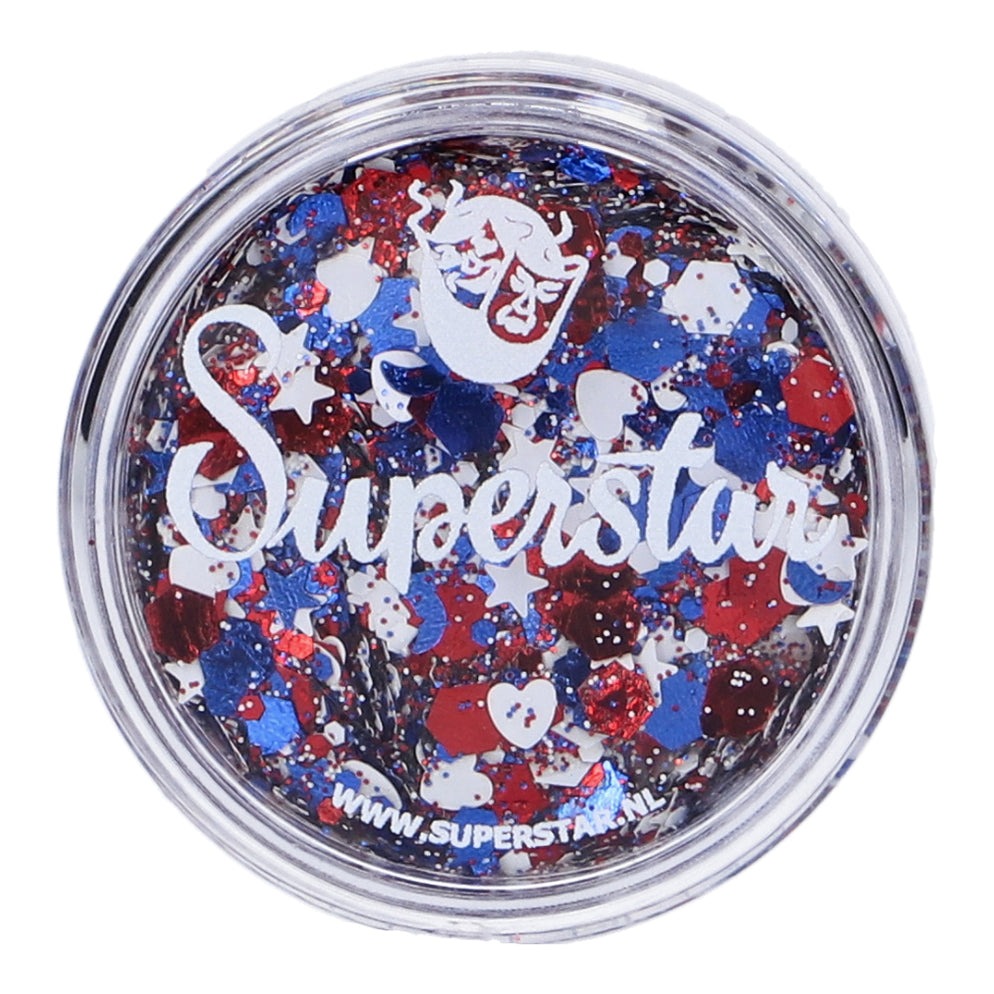 Superstar Chunky Glitter Cream – Red White & Blue Face & Body Glitter ...