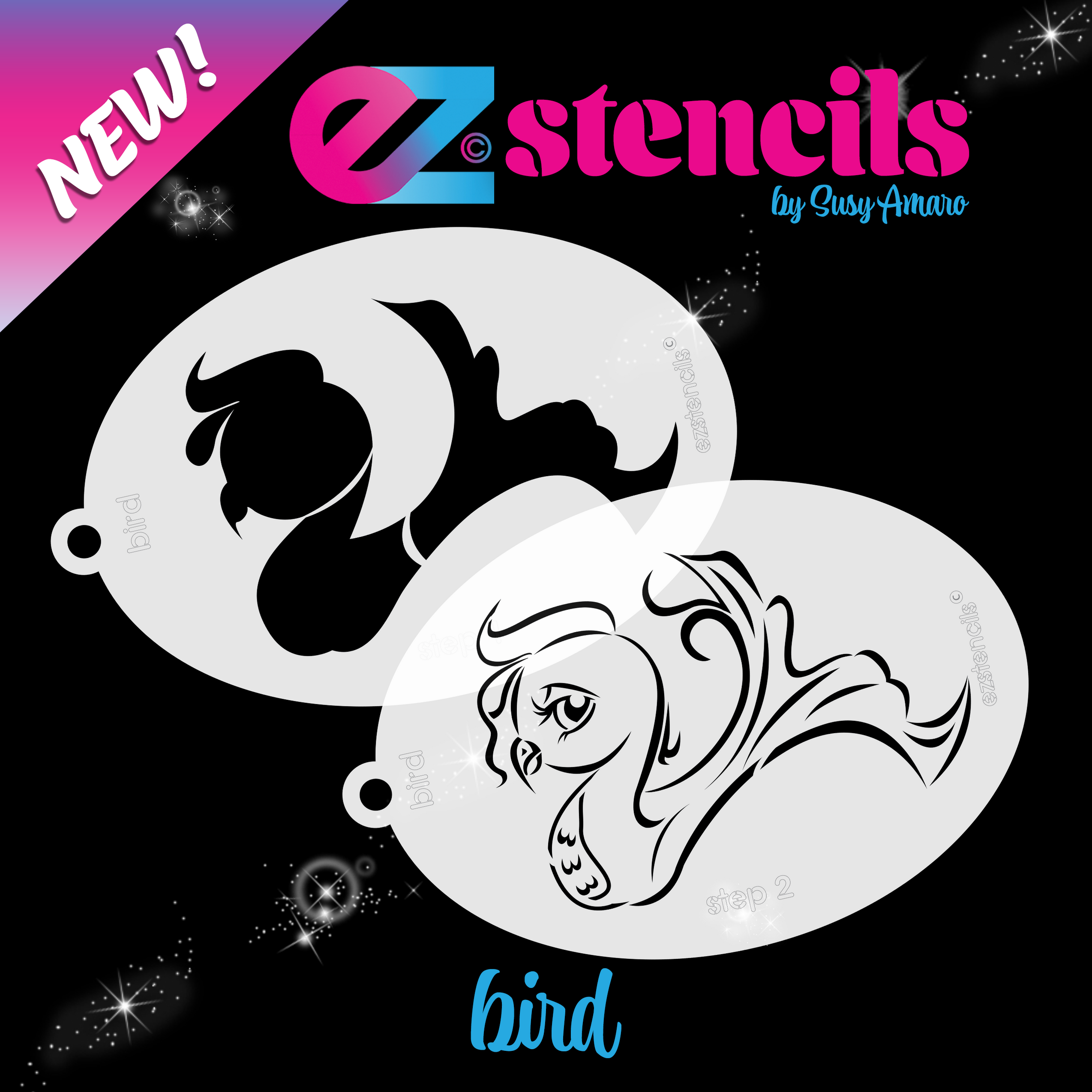 EZ Stencils - Bird 2 Stencil Set — www.artfactoryus.com