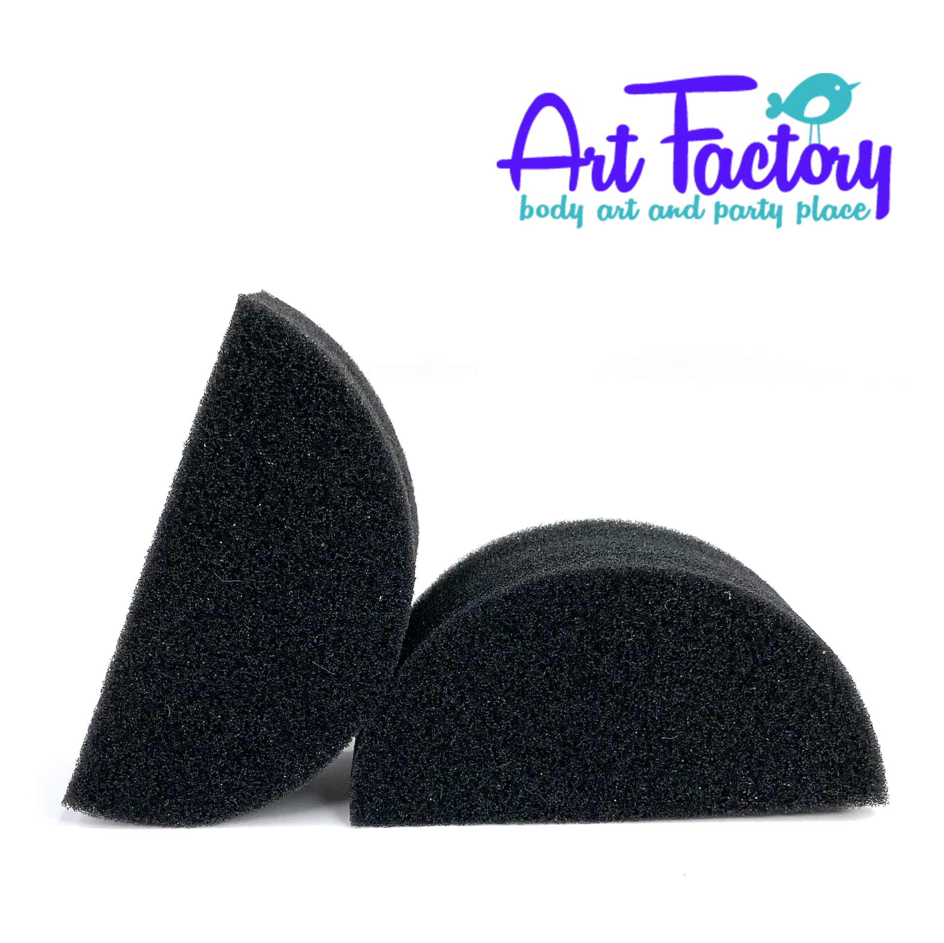 Black Half Circle Sponge 2 Pack by the Art Factory — www.artfactoryus.com