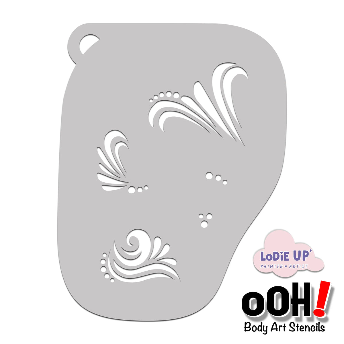 F13 LodieUp Brush Strokes # 1 Ooh! Face Painting Stencil — www ...