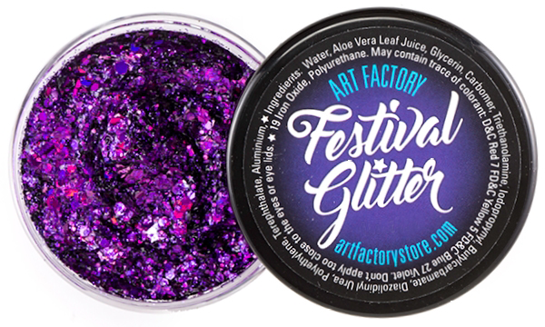 Festival Glitter Gel – Fierce (Purple) | Art Factory — www.artfactoryus.com