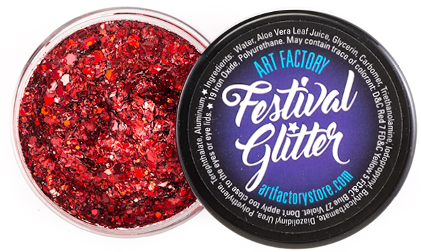 Festival Glitter Gel – Cherry Bomb | Art Factory — www.artfactoryus.com