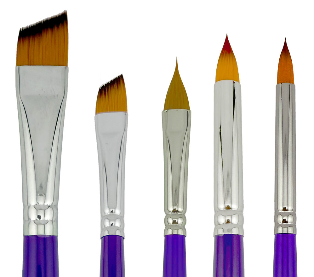Flower Essentials 5 Art Factory Studio Brush Set — www.artfactoryus.com