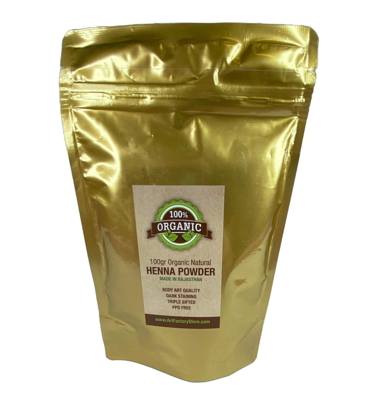 Organic Rajasthani Triple-Sifted Henna Powder 500g – BAQ Body Art | Art ...