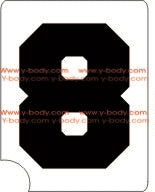 Art Factory Glitter Tattoo Stencil - 53518 Sport Number 8 - Set of 5 ...
