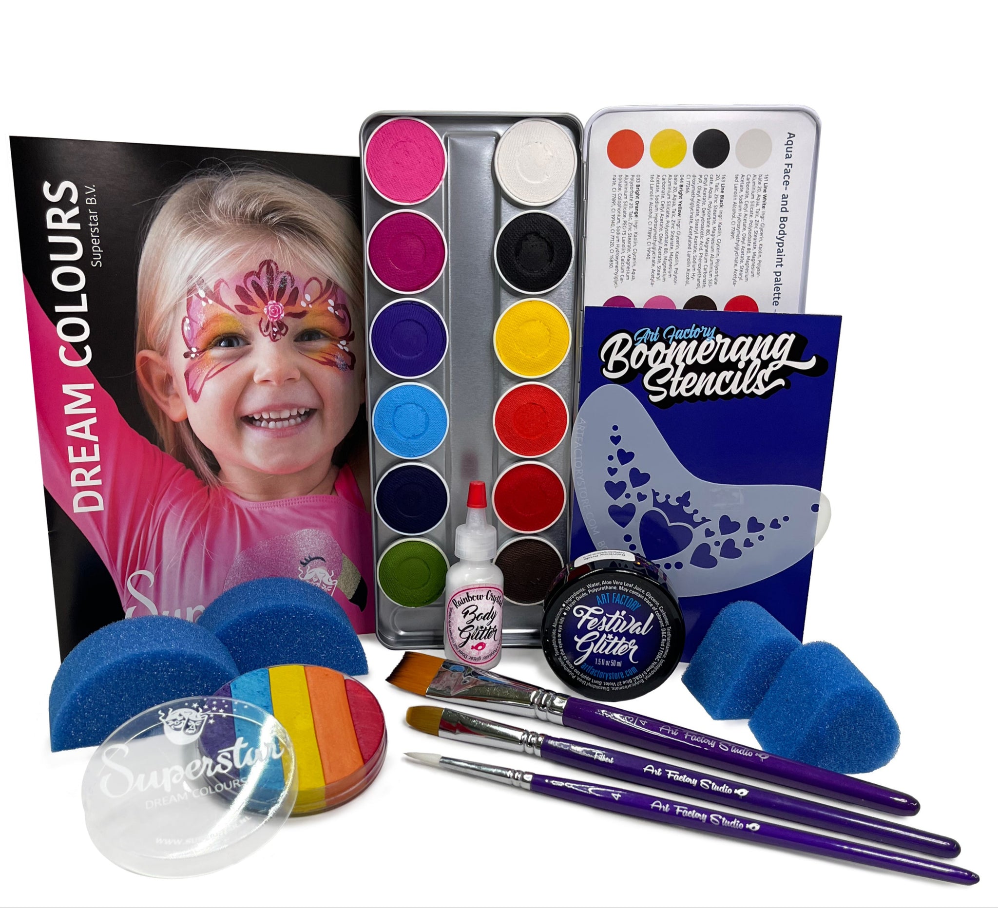 Face Paint Palettes & Kits — www.artfactoryus.com