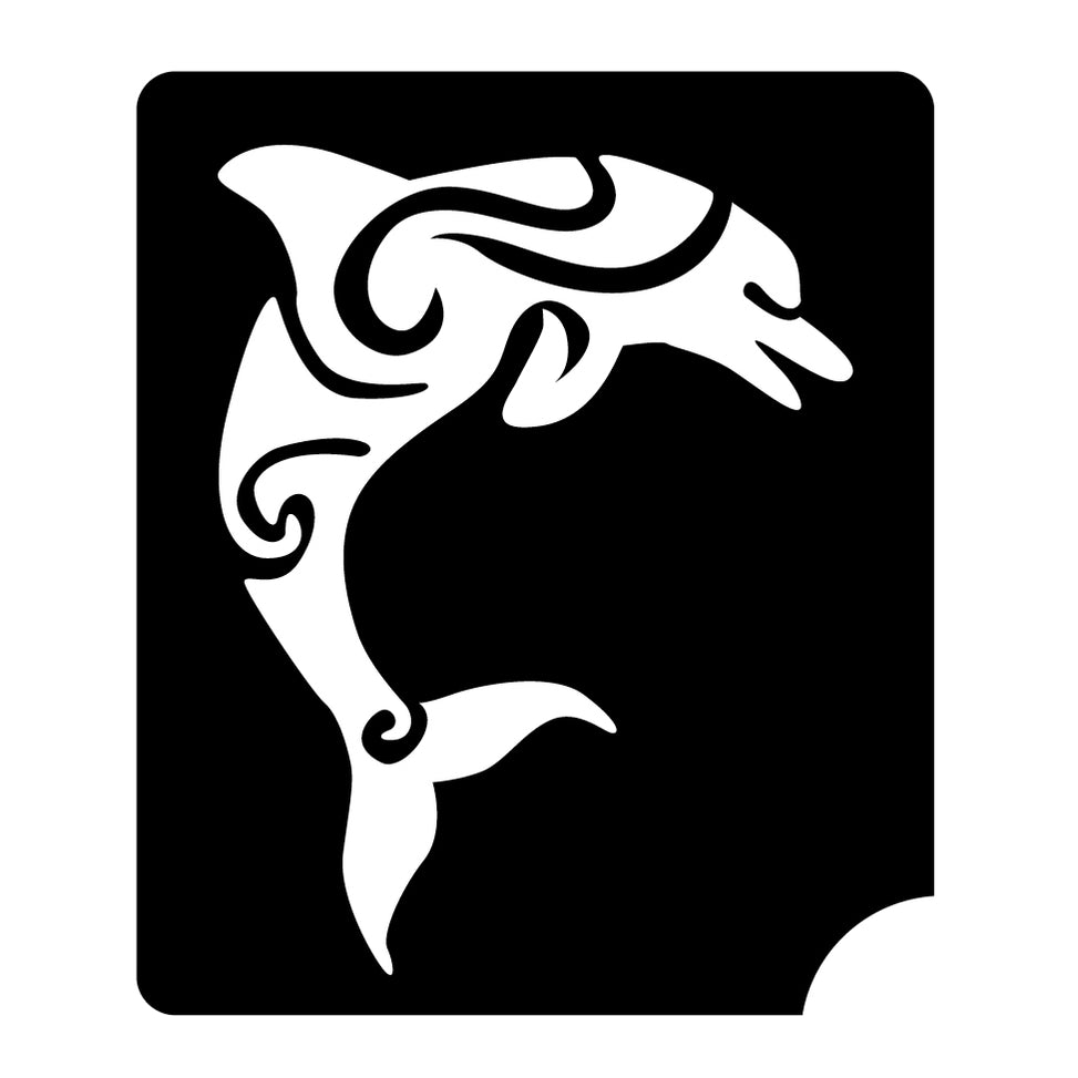 Art Factory Glitter Tattoo Stencil - Dolphin Deco #231 - Set of 5 — www ...