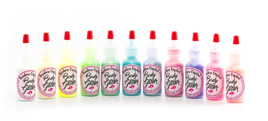 11-Set Rainbow Crystal Body Glitter Poof Bottles 0.5 oz Each — www ...