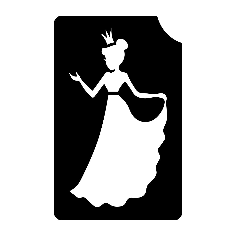 Art Factory Glitter Tattoo Stencil - 407 Princess Standing - Set of 5 ...