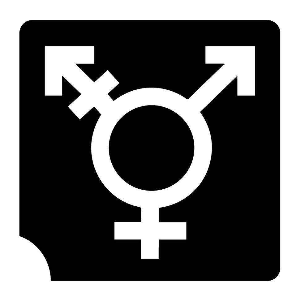 Art Factory Glitter Tattoo Stencil - 694 Transgender Symbol - Set of 5 ...