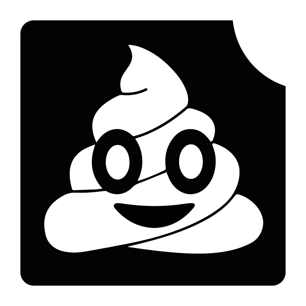 Art Factory Glitter Tattoo Stencil - 527 Poop Emoji - Set of 5 — www ...