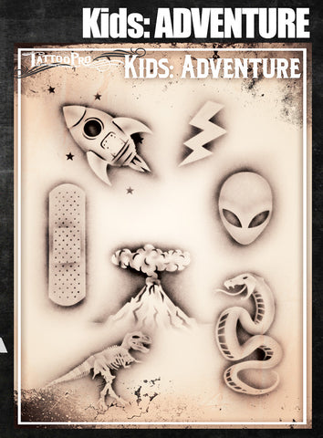 Wiser's Adventure Airbrush Tattoo Pro Stencil Kids Series — www ...