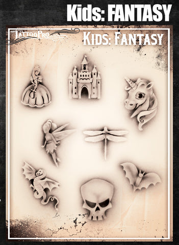 Wiser's fantasy Airbrush Tattoo Pro Stencil Kids Series — www ...