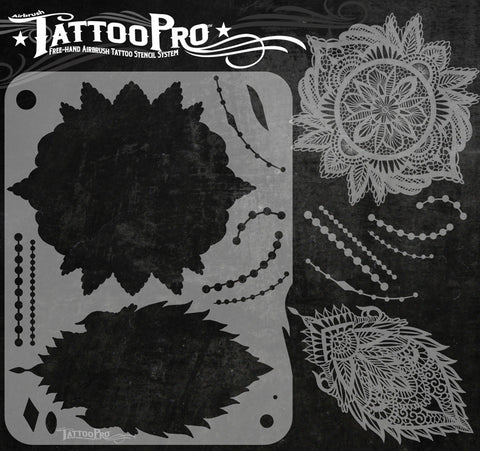 Wiser's Lace Airbrush Tattoo Pro Stencil Series 2 — www.artfactoryus.com