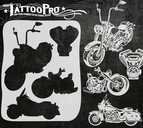 Wiser's Motorcycles Airbrush Tattoo Pro Stencil Series 4 — www ...
