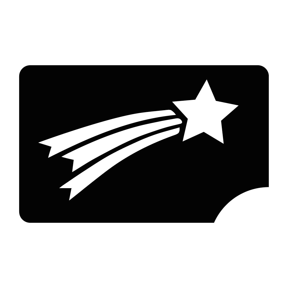 Art Factory Glitter Tattoo Stencil - 554 Shooting Star - Set of 5 — www ...
